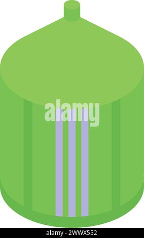 Biogas tank icon isometric vector. Ethanol energy plant. Nature bio ...