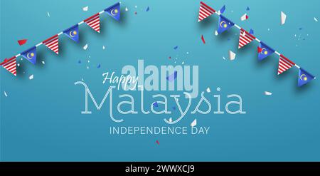 Happy 31st August Malaysia Independence Day Vector Illustration ...