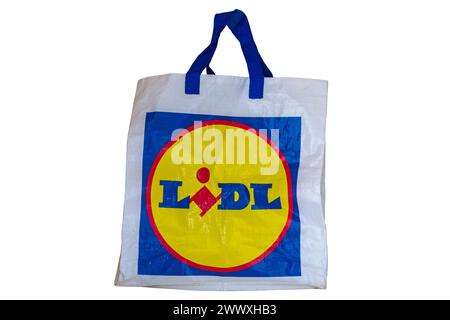 Lidl shopping bag isolated on white background Stock Photo - Alamy