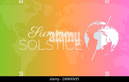Summer Estival Solstice Background Illustration Stock Vector Image ...