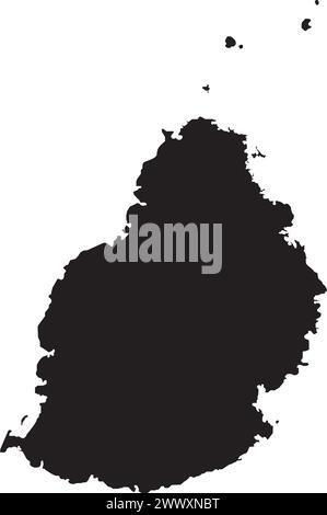 Mauritius map. Blank vector map of the island. Borders of Mauritius for your infographic. Vector ...