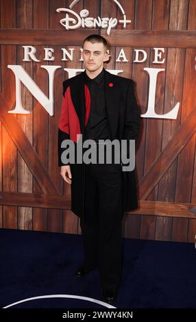 Jake Dunn attends the world premiere of the Disney+ series Renegade ...