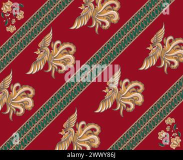 Traditional Batik Pattern from Indonesia Vector Illustration. Batik ...