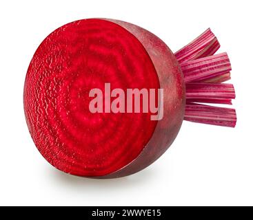 Red beetroot and beetroot cross section isolated on white background ...