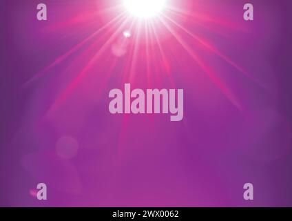 Violet Lights Shining With Lens Flare, Vector Illustration Stock Vector ...