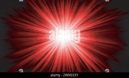 Red Light Shining From Darkness Vector Illustration Stock Vector Image ...