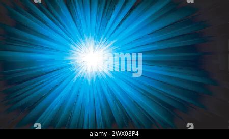 Blue Light Shining From Darkness, Vector Illustration Stock Vector ...