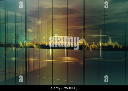 Visual charts. Finance gold elements commercial bitmap illustration ...