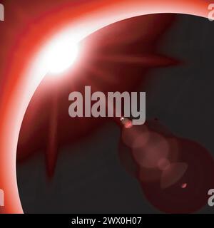 Red Eclipse, Suitable For Product Advertising, Natural Events, Horror ...