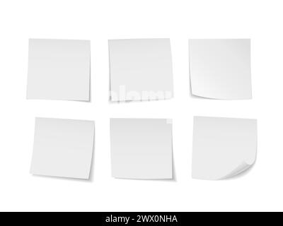 White Sticky Notes Set. Suitable For Notes, Advertising, and Other ...