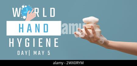 Female hand with soap bars on light background, closeup Stock Photo - Alamy