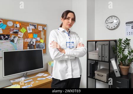 Portrait of female FBI agent in office Stock Photo - Alamy