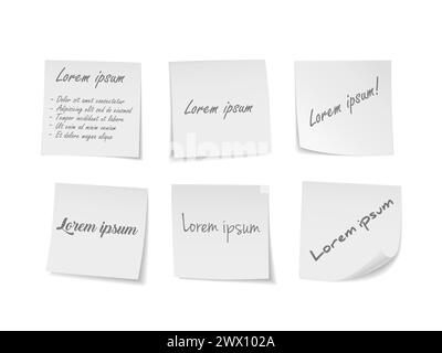 White Sticky Notes Set. Suitable For Notes, Advertising, and Other ...