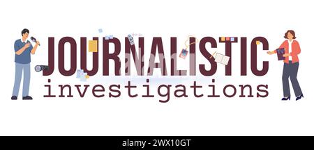 Journalistic investigations flat text composition with human characters ...