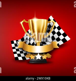 3d realistic racing flag checkered background Stock Vector Image & Art - Alamy