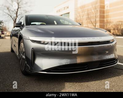 Stunning, sleek and futuristic, Lucid Air pure electric EV Stock Photo ...