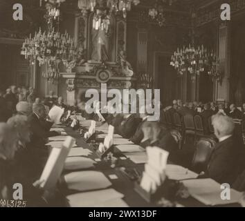 "The Peace Conference in session at Quai d'Orsay, Paris. The conference ...