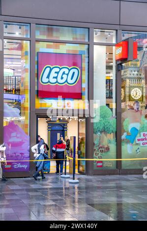 Entrance to the Lego store Leicester Square London England UK June 2022 ...