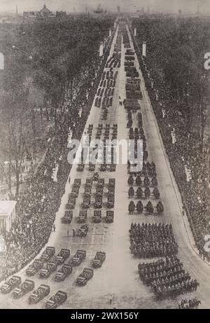 German Military Parade in honor of Adolf Hitler's Birthday. The Parade ...
