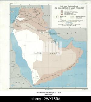 CIA map of Arab States (Excluding Egypt): Oil Concessions and ...