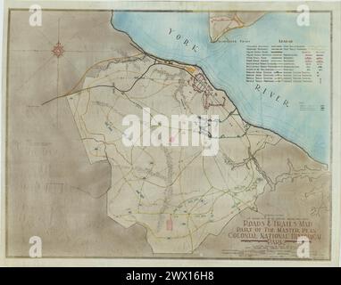 1937 Roads and Trails Map of Colonial National Historical Park in ...