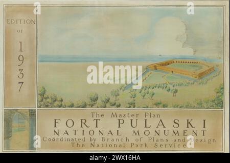 Cover of 1937 Master Plan of Fort Pulaski National Monument Stock Photo ...