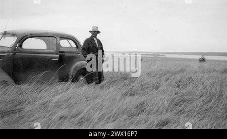 Car on the grasslands of the Sisseton-Wahpeton Oyate of the Lake ...