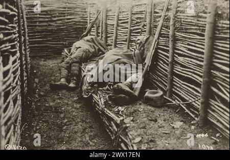 World War I Photos: Two dead Italian soldiers lying in a trench ca ...