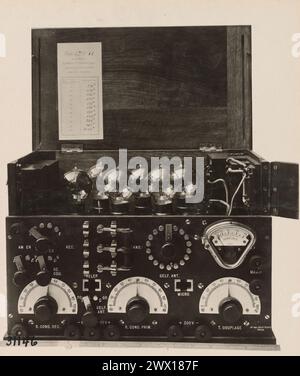 Rear view of Marconi Radio Long Wave Receiver for receiving waves ...