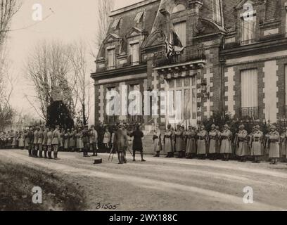 General Pershing decorating General Petain of the French army with the ...
