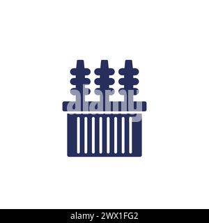 substation vector icon isolated on transparent background, substation ...