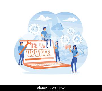 System updates with people updating operation in computing and ...