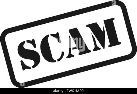 Scammed stencil lettering stamp as an isolated vector Stock Vector ...