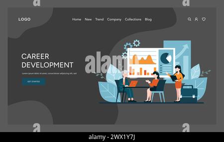 Professional Advancement concept. A collaborative workspace where ...
