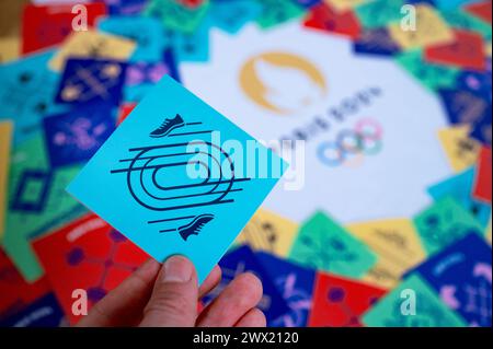 Athletics pictogram for paris 2024 summer olympics. Official icon of ...