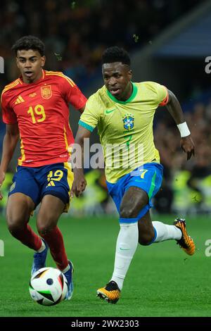 Vini Jr of Brazil during the friendly match between Spain and Brazil at ...