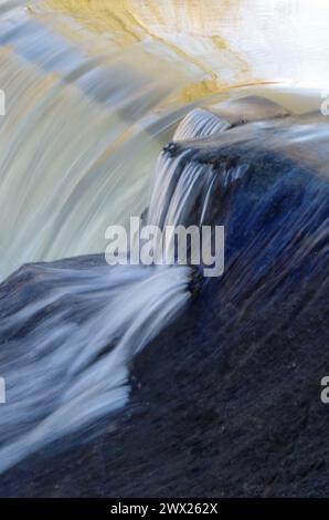 Long exposure shot of landscape with frozen waterfall, Iceland Stock ...