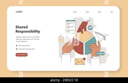 Shared Responsibility in Task Delegation concept. A team ...