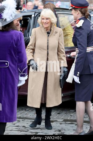 Queen Camilla arrives at Royal Square in St Helier, Jersey, for special ...