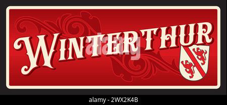 Emblem of Winterthur. City of Switzerland. Vector illustration Stock ...