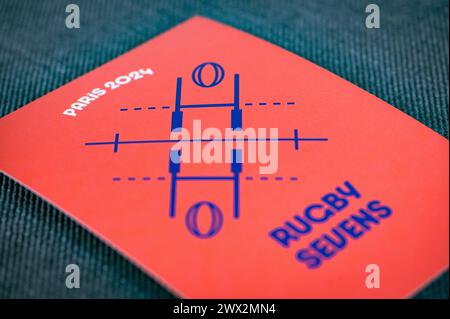 Rugby pictogram for paris 2024 summer olympics. Official icon of sport ...