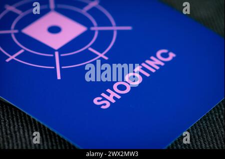 Shooting pictogram for paris 2024 summer olympics. Official icon of ...