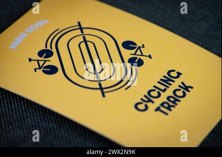 Cycling track pictogram for paris 2024 summer olympics. Official icon ...