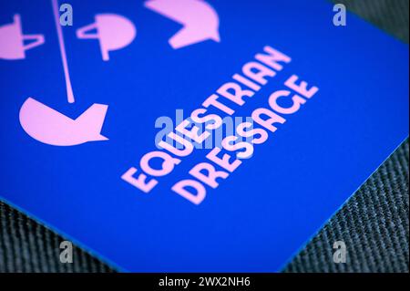 Equestrian Dressage pictogram for paris 2024 summer olympics. Official ...