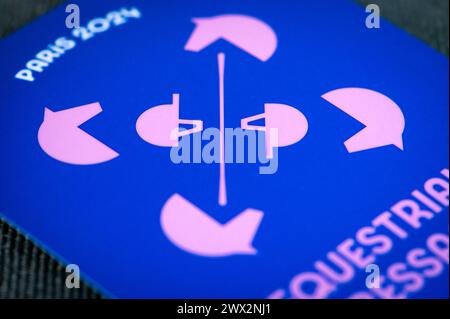 Equestrian Dressage pictogram for paris 2024 summer olympics. Official ...