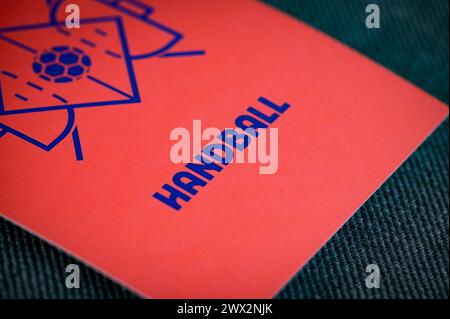 Handball pictogram for paris 2024 summer olympics. Official icon of ...