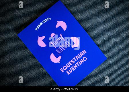 Equestrian Eventing pictogram for paris 2024 summer olympics. Official ...