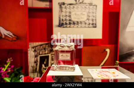 Miss Dior perfume display in Macy's flagship department store in Herald ...