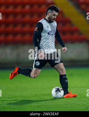 Gateshead, UK, 26th March 2024, Gateshead's Robbie Tinkler during the ...