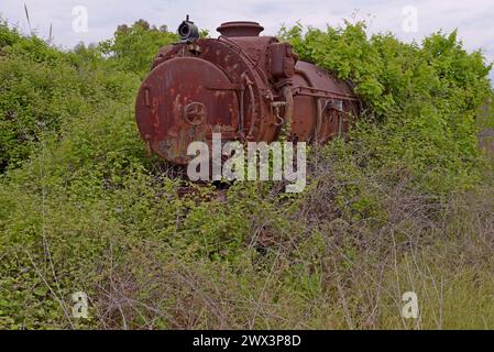 OSE Greek railways train maintenance depot at Pyrgos, Peloponnese ...